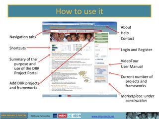 Disaster Risk Reduction (DRR) Project Portal - User Guide | PPT ...