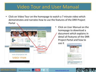 Disaster Risk Reduction (DRR) Project Portal - User Guide | PPT ...