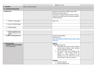 Disaster Risk Reduction R-Quarter 1-Week 3.docx | Education