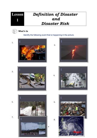Disaster and Disaster RIsk_Quarter 1 - MOdule 2 | PDF