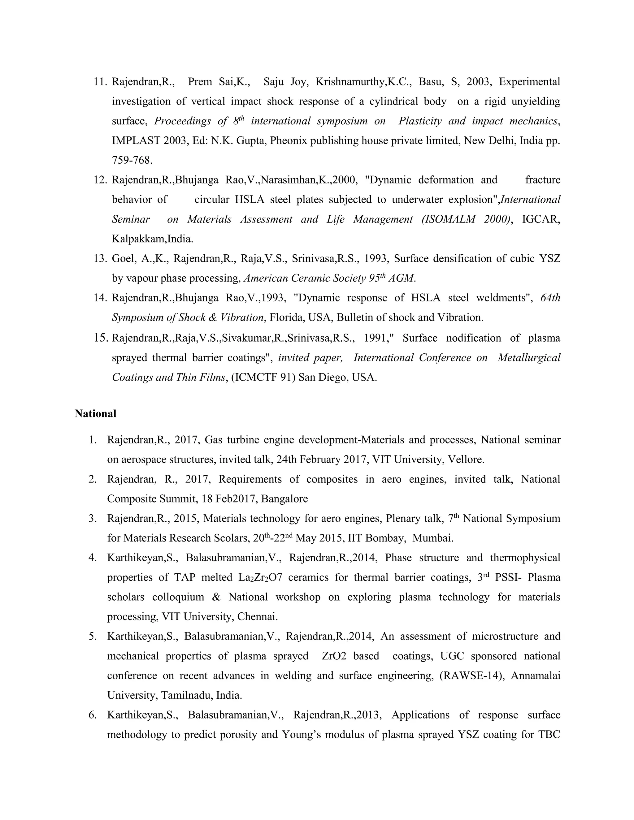 Dr R Rajendran | PDF