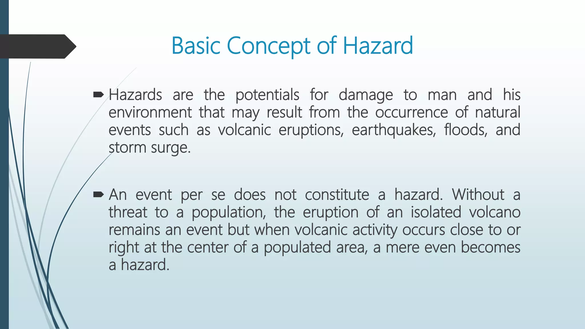 DRRR - Basic Concept of Hazard | PPTX