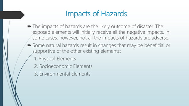 DRRR - Basic Concept of Hazard | PPTX | Geology | Science