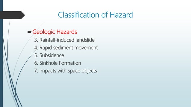 DRRR - Basic Concept of Hazard | PPTX | Geology | Science