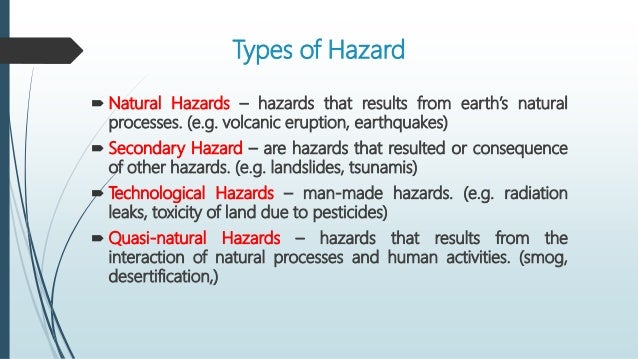 DRRR - Basic Concept of Hazard