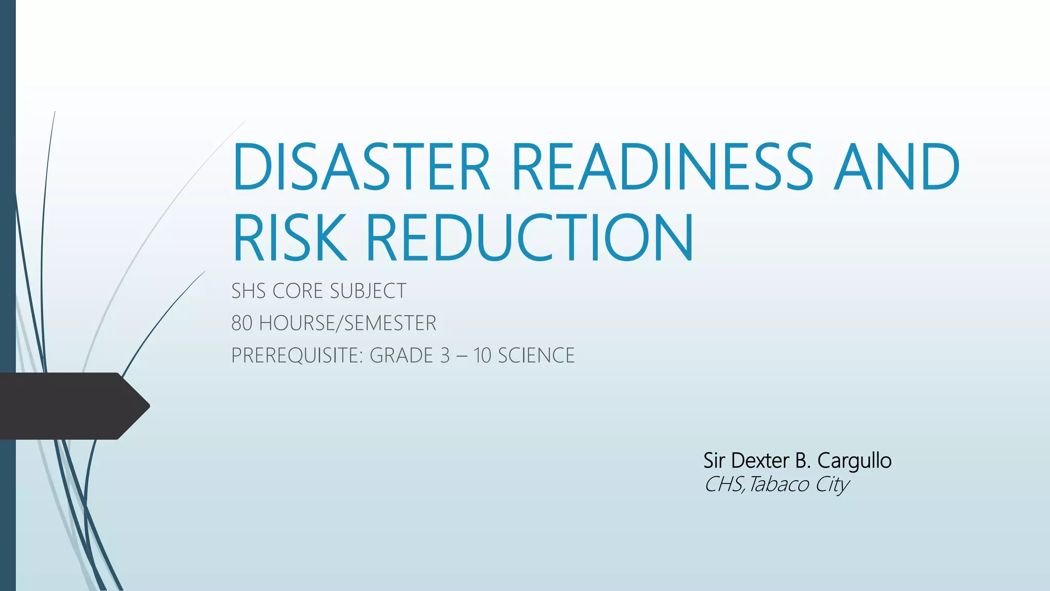 DRRR - Concept of Disaster and Disaster Risk | PPTX | Environment | Science