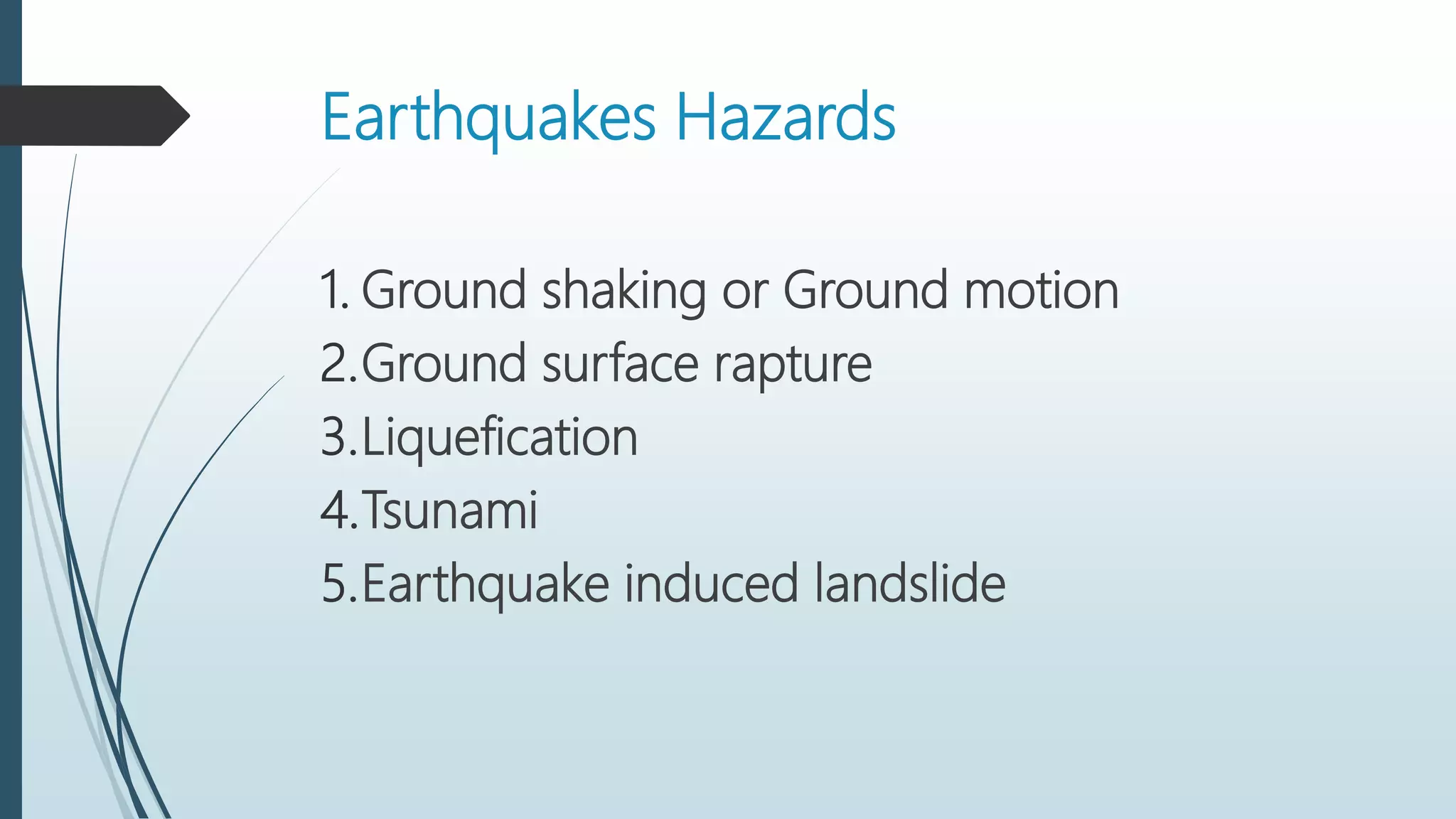 DRRR - Earthquake Hazards | PPTX