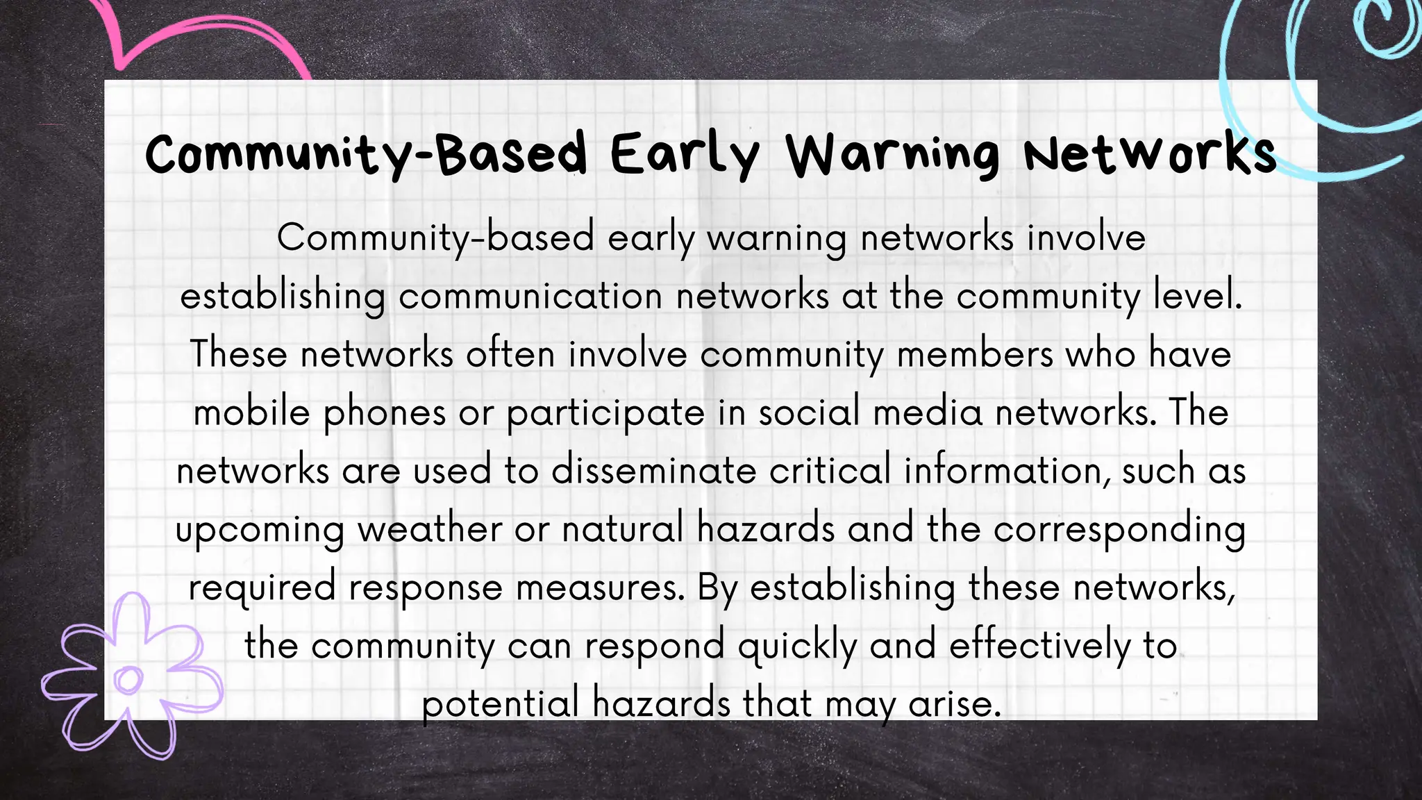 Different Community- Based Practices for Managing Disaster Risk to ...