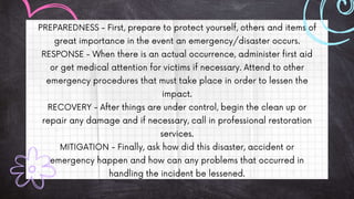 Different Community- Based Practices for Managing Disaster Risk to ...
