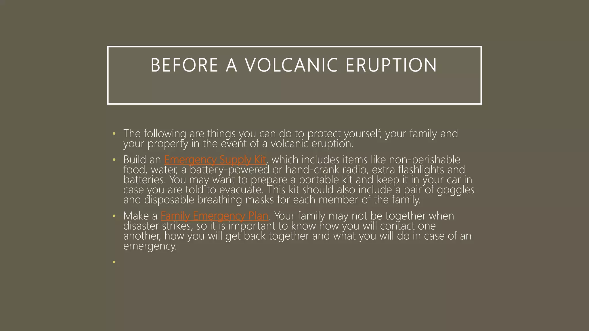 What to do: Volcanic Disaster | PPT | Free Download