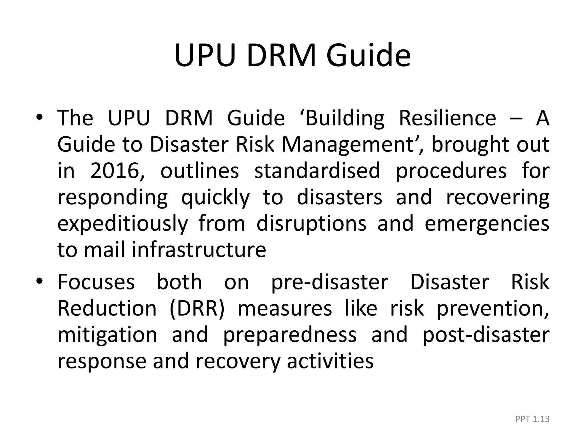 DRR Training FOR Agriculture and food Security | PPTX