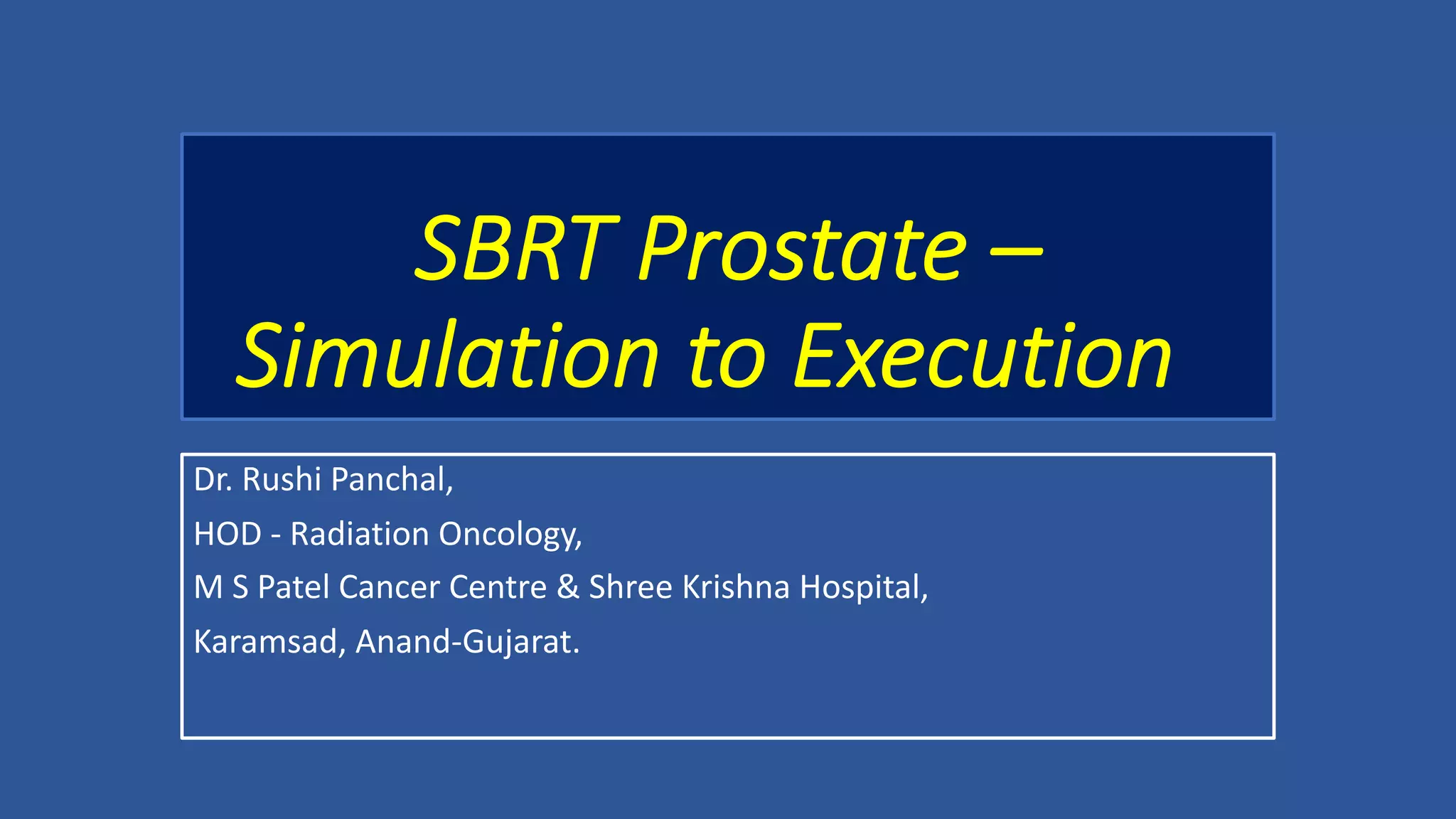 SBRT prostate | PDF | Digestive Disorders | Diseases and Conditions