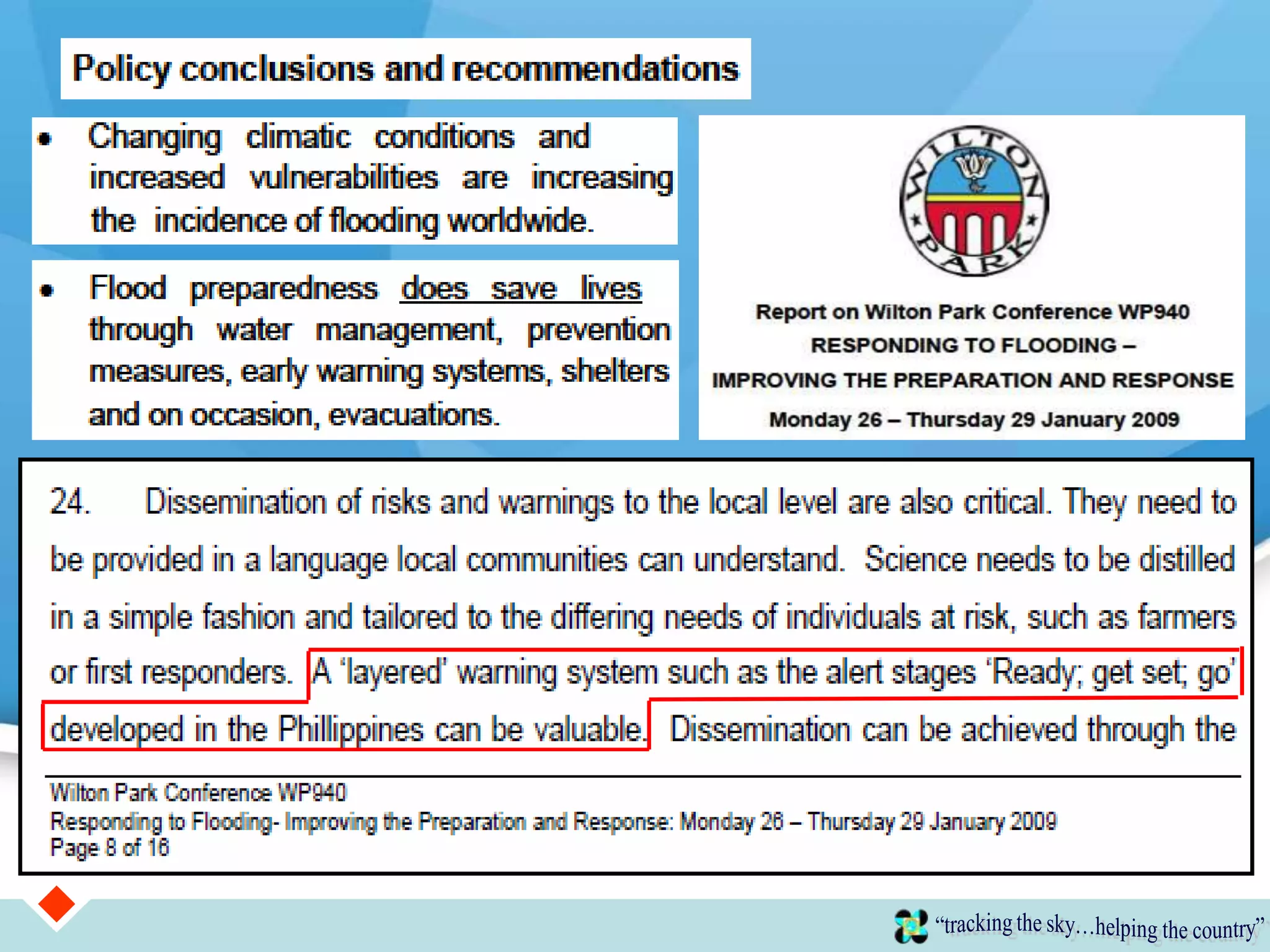 Session 4: Establishment of Community-Based Flood Early Warning System ...