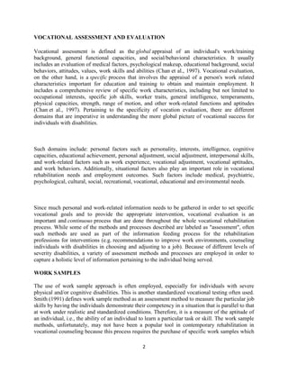 Drs 255 skills in vocational assessment | DOCX