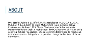 Dr Saeeda Khan | PPTX