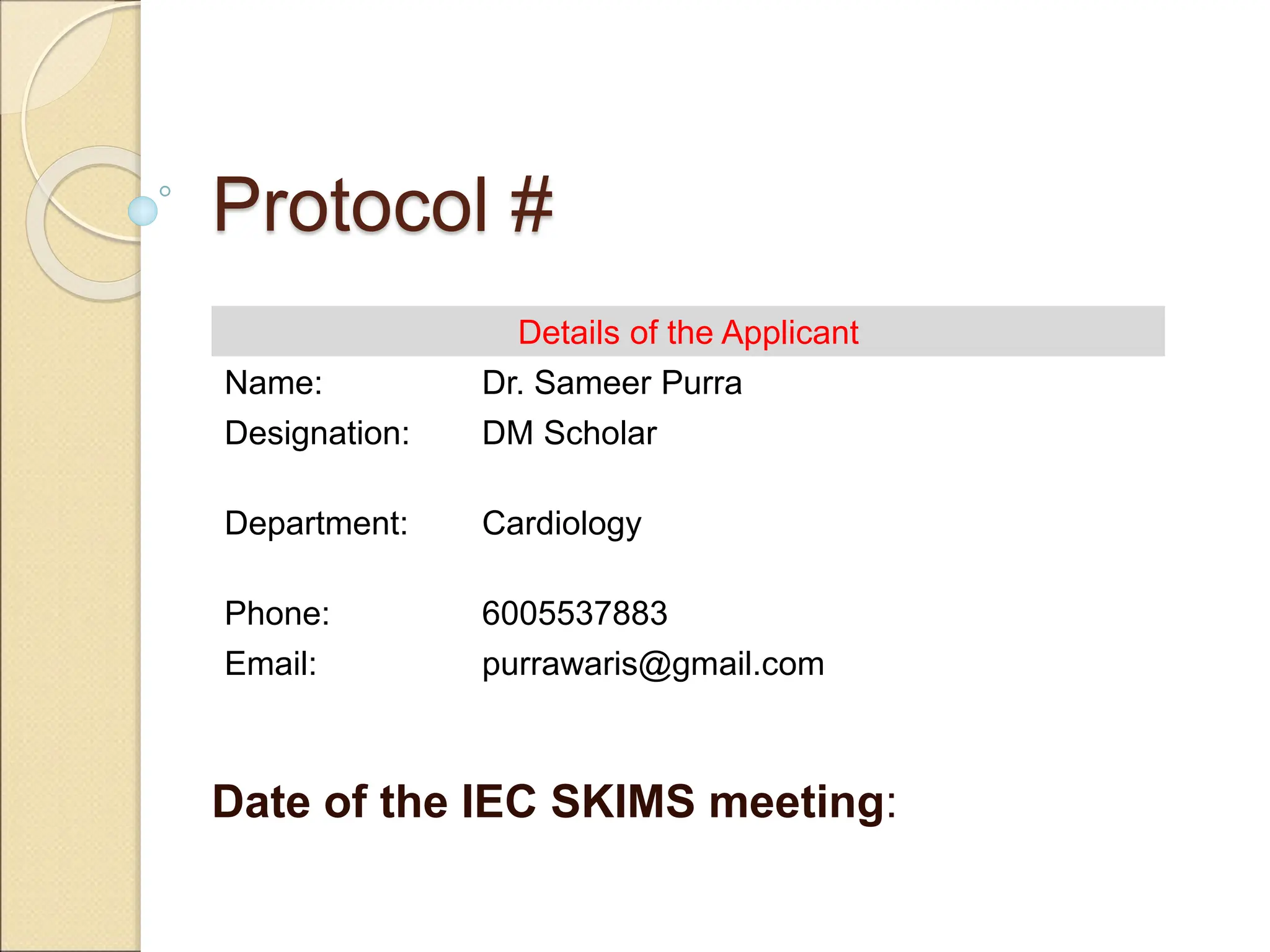 IEC PROTOCOL DR SAMEER PURRA CARDIOLOGY.ppt
