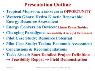 Presentation by Dr. Shrikrishna Sane- Hydro Kinetic Renewable Energy ...