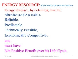 Presentation by Dr. Shrikrishna Sane- Hydro Kinetic Renewable Energy ...
