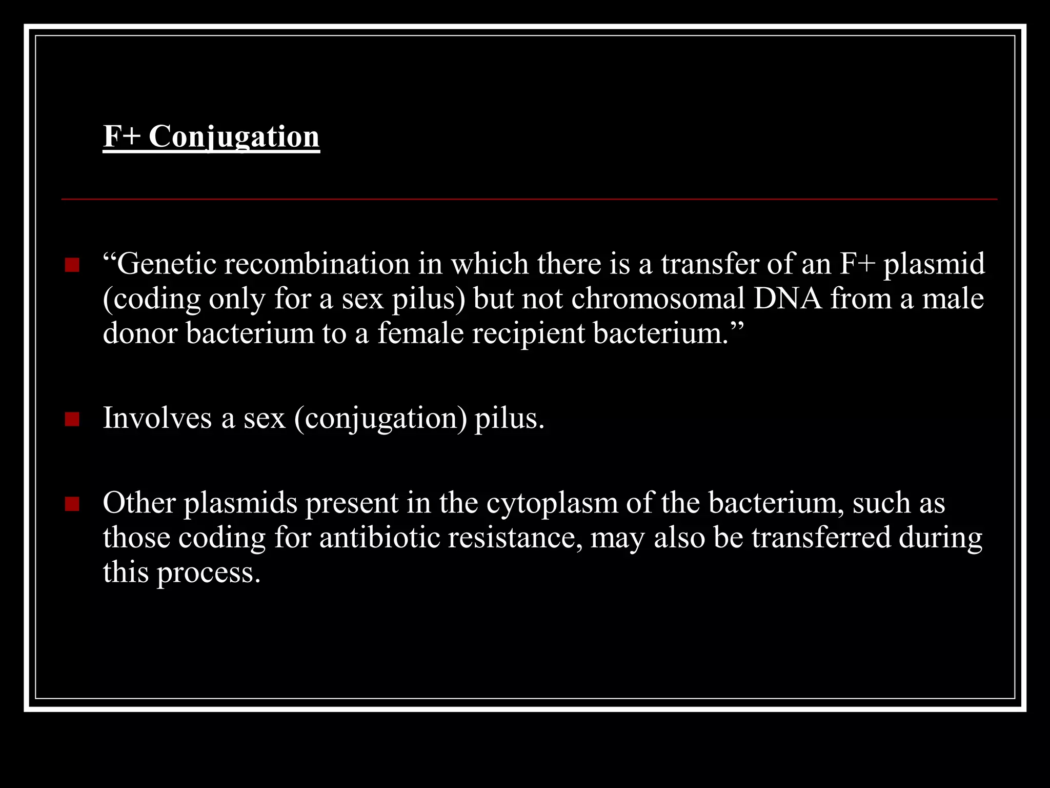 Bacterial Conjugation | PDF