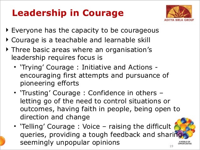 Courage in Leadership and Leadership in Courage