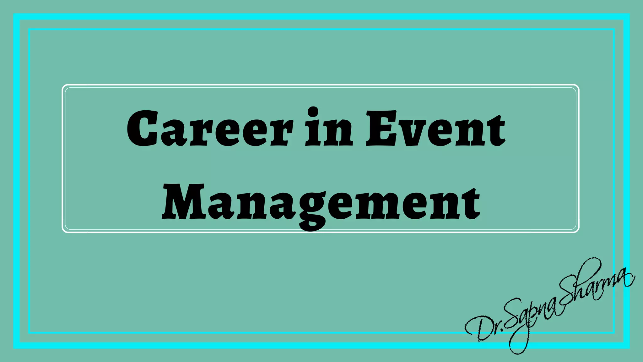 Career in Event Management | PDF