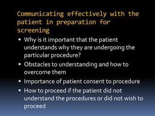Dr screening training for nurses 4-preparing the patient for ...