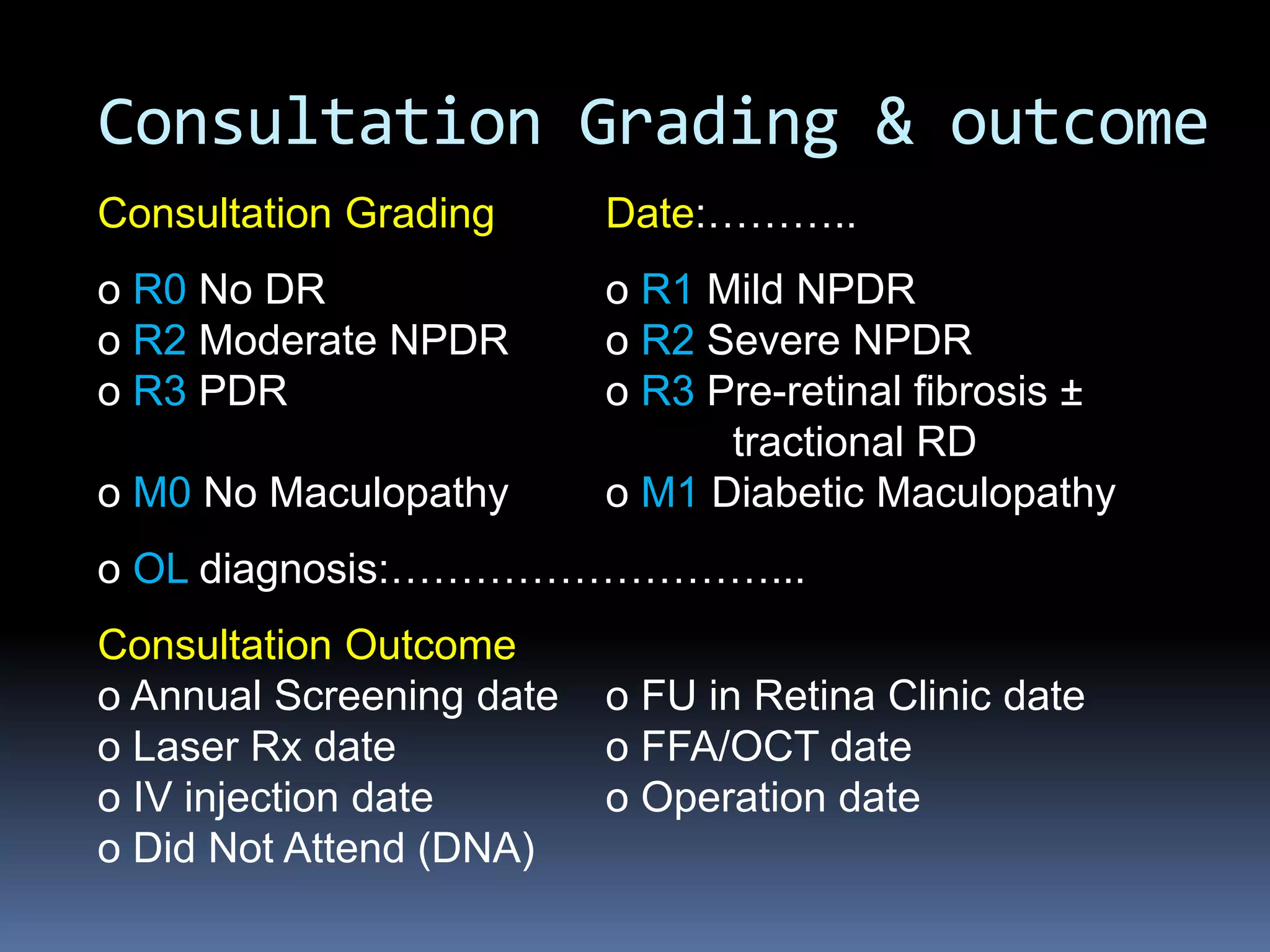 Dr screening training for nurses 9-diabetic retinopathy screening form ...