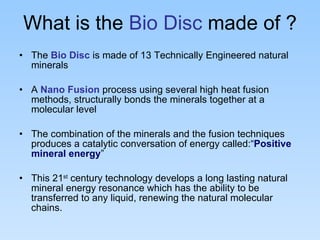 Dr shafi bio disc presentation | PPT | Chemistry | Science