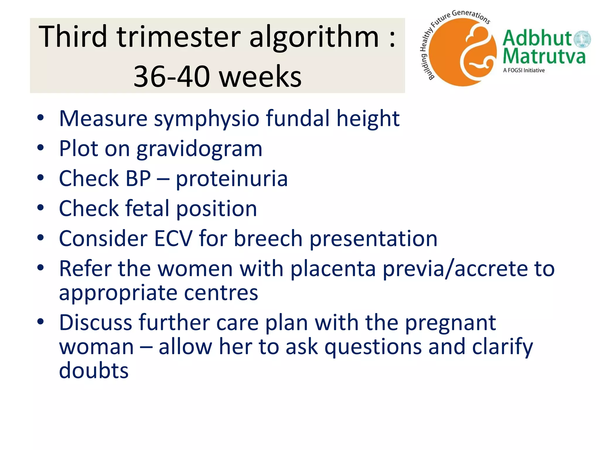 3rd Trimester- Workup & Algorithms | PDF