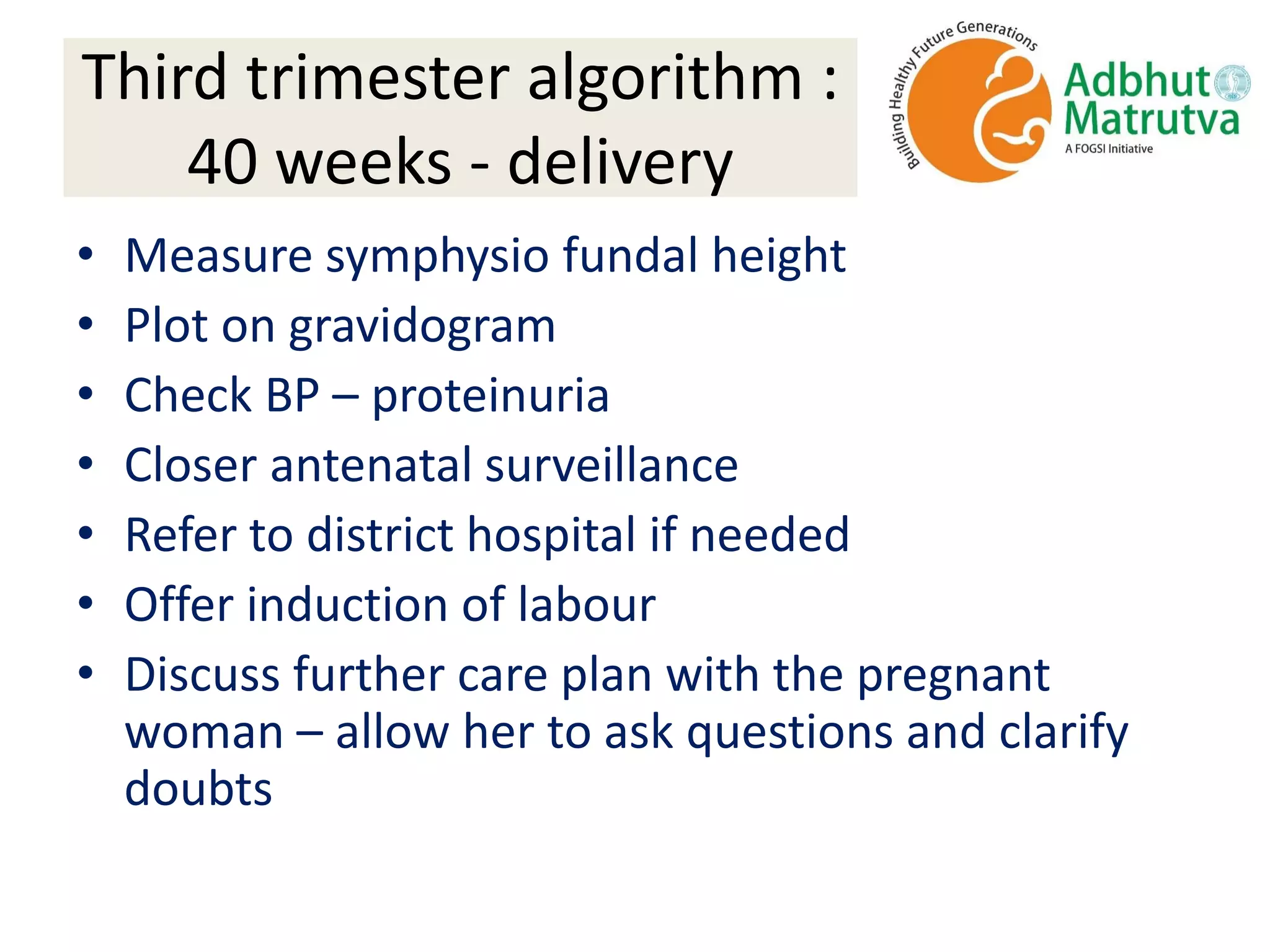 3rd Trimester- Workup & Algorithms | PDF