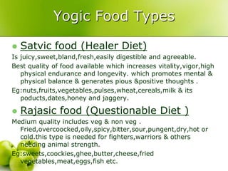 yogic diet | PPSX