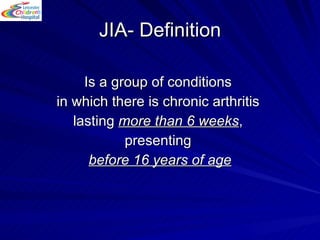 Dr shridhar jia children and young people with arthritis.ppt