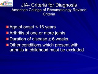 Dr shridhar jia children and young people with arthritis.ppt 121011 | PPT