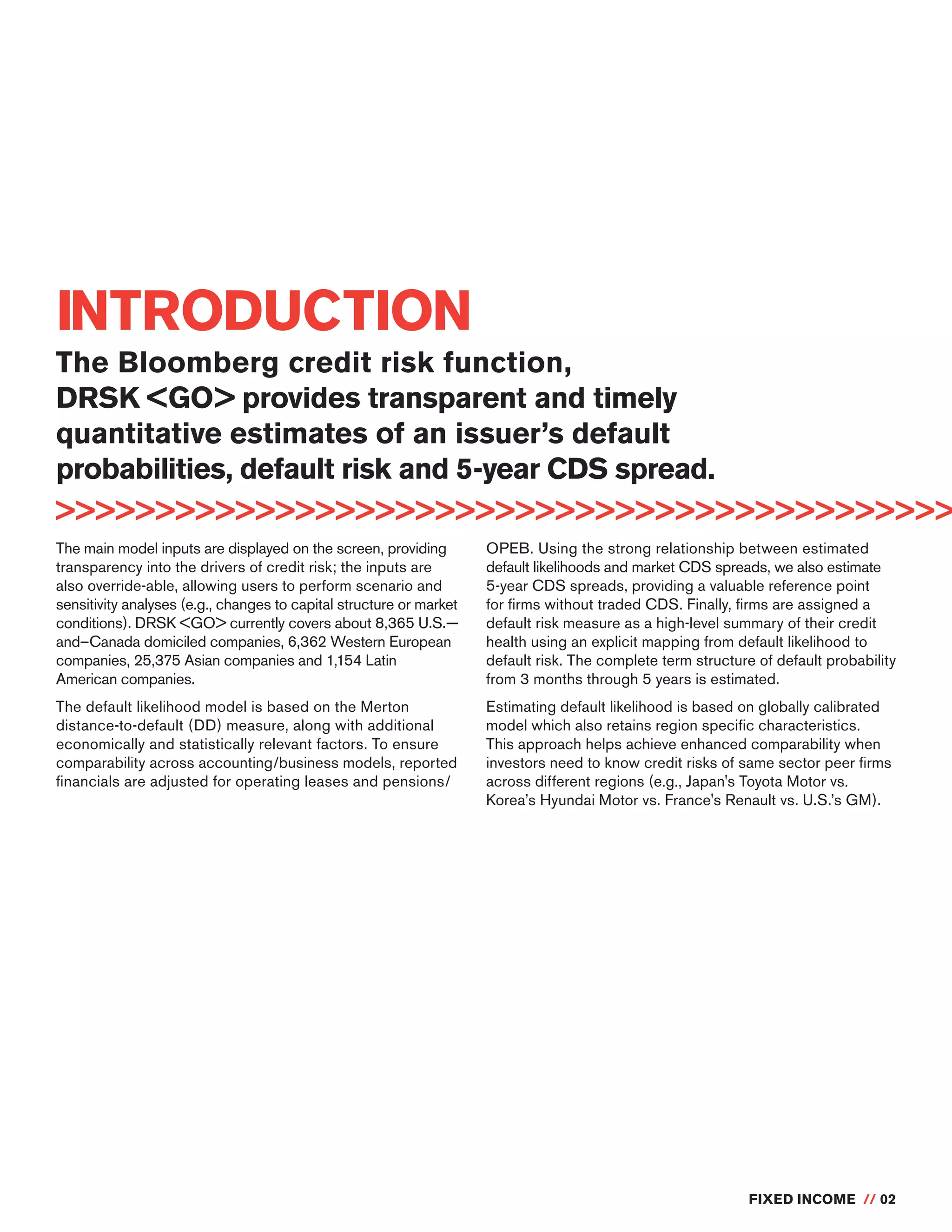 Drsk bloomberg deafult risk | PDF