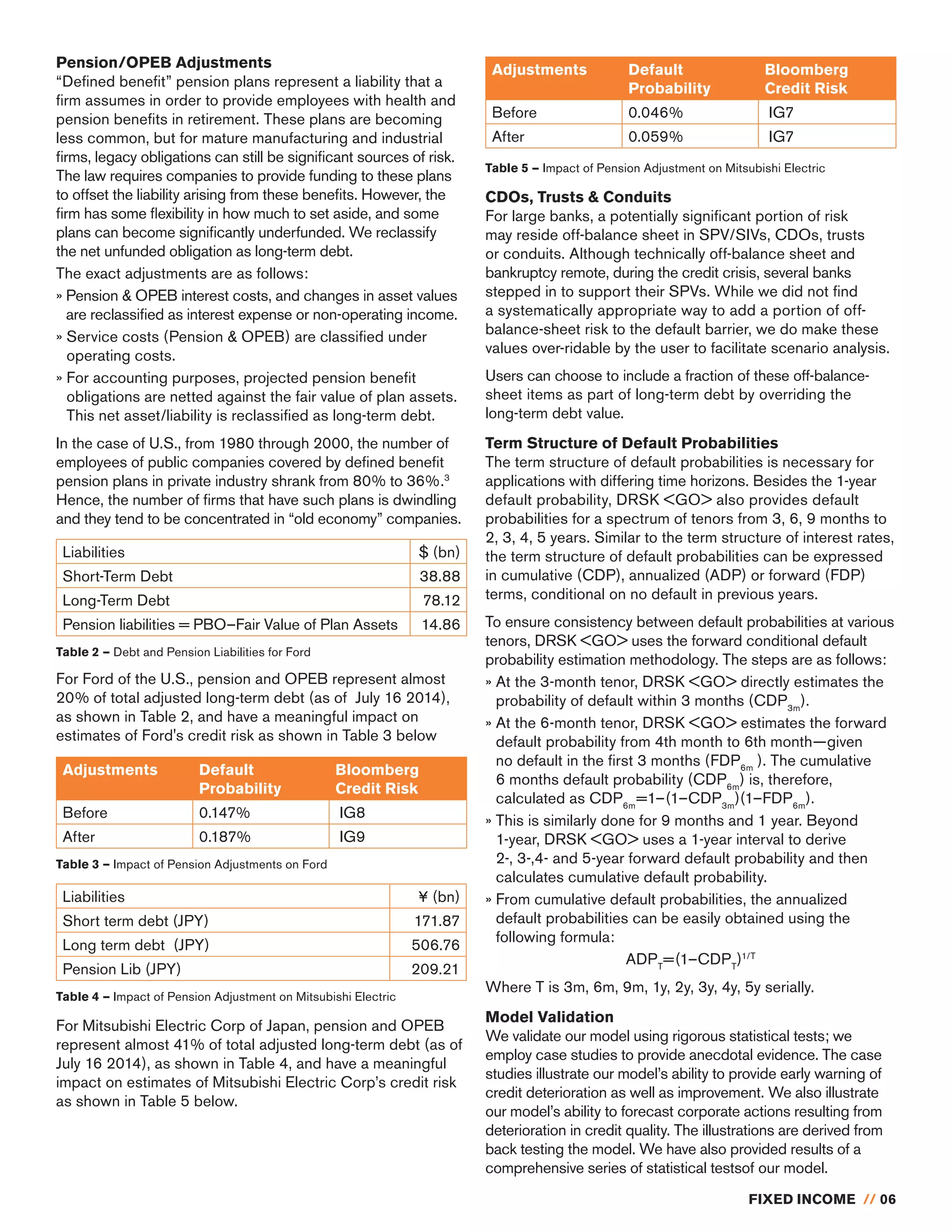 Drsk bloomberg deafult risk | PDF