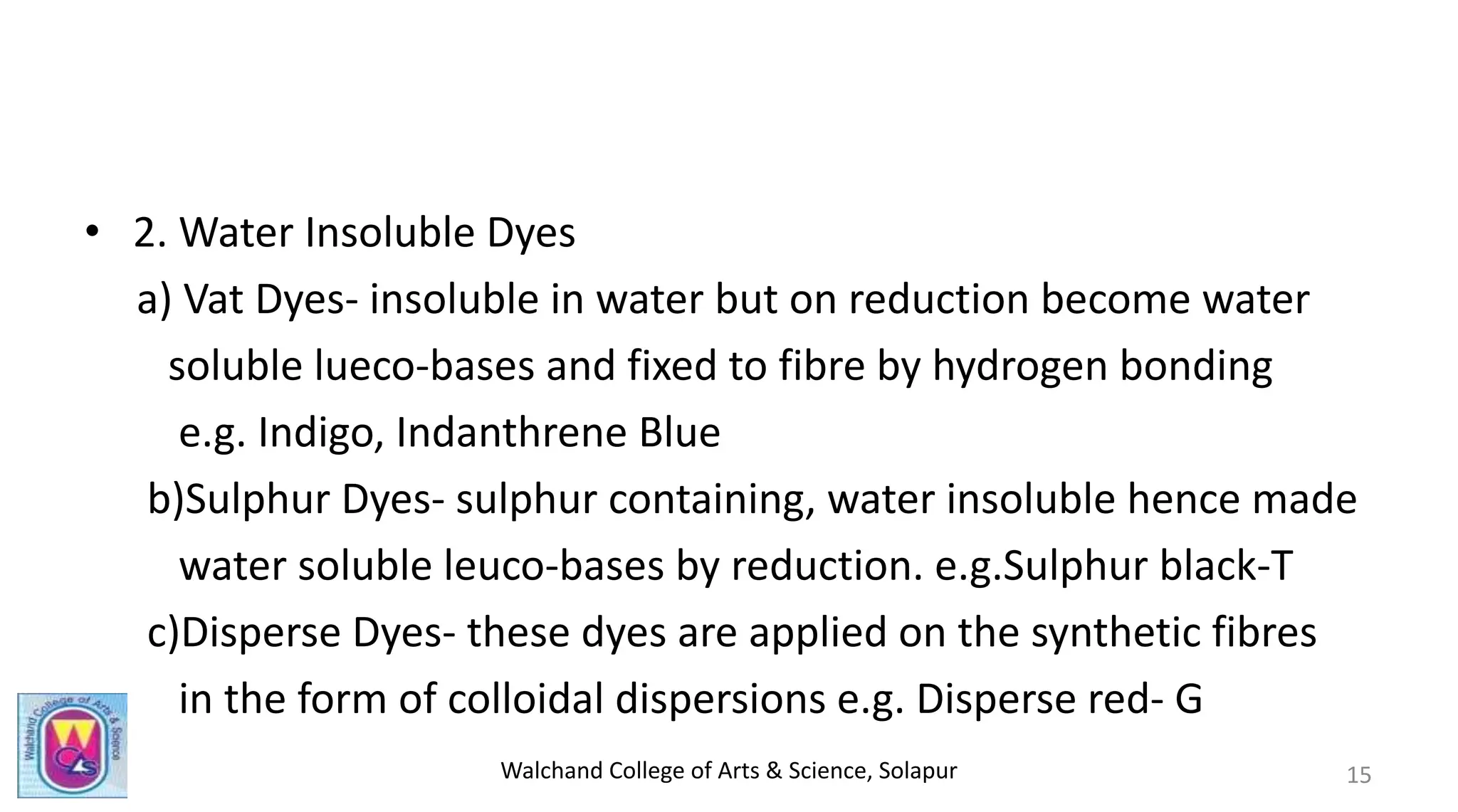 Dyes and their classification | PPTX