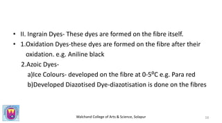 Dyes and their classification | PPTX