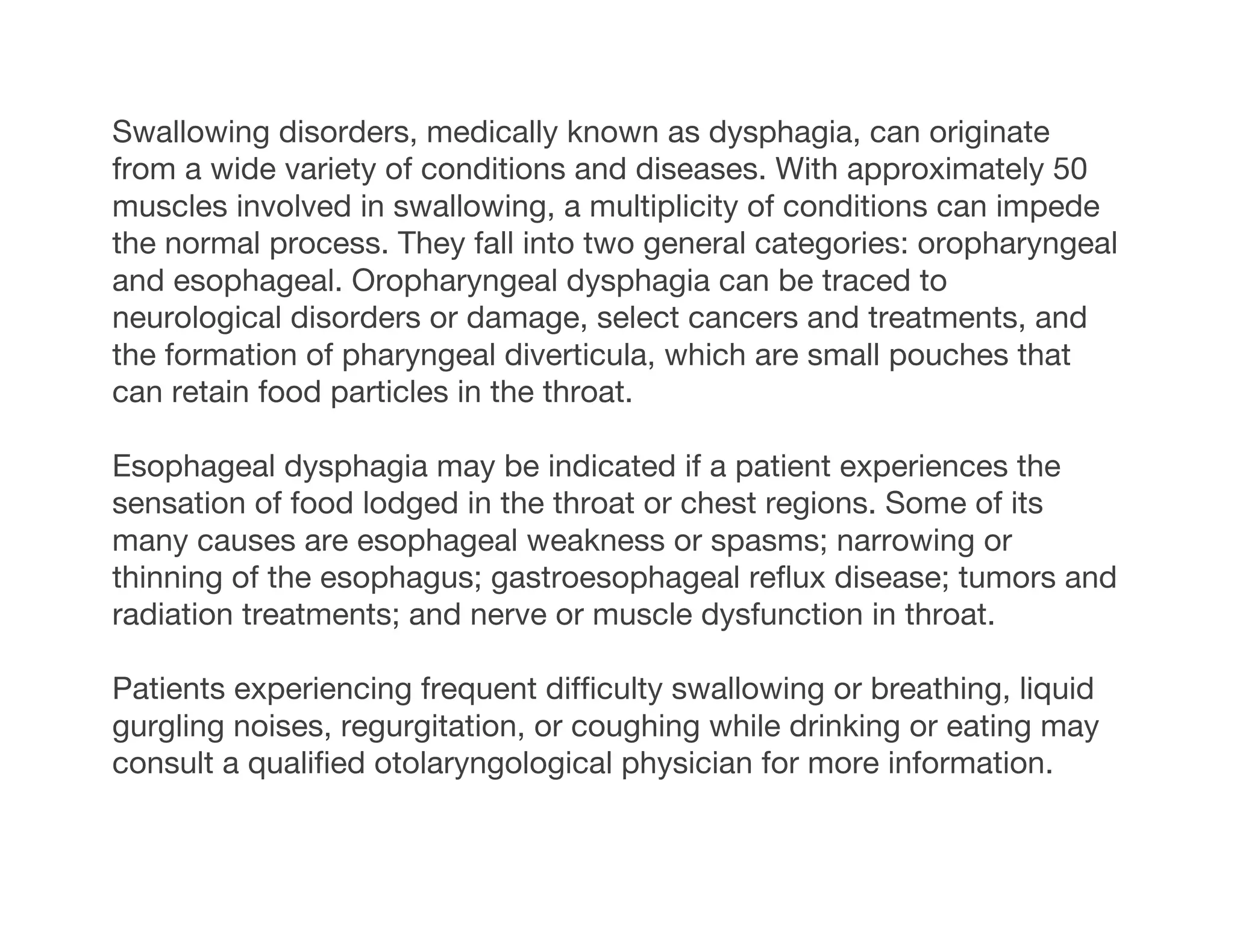 Swallowing Disorders (Dysphagia) Part 1: Causes and Symptoms, by Dr ...