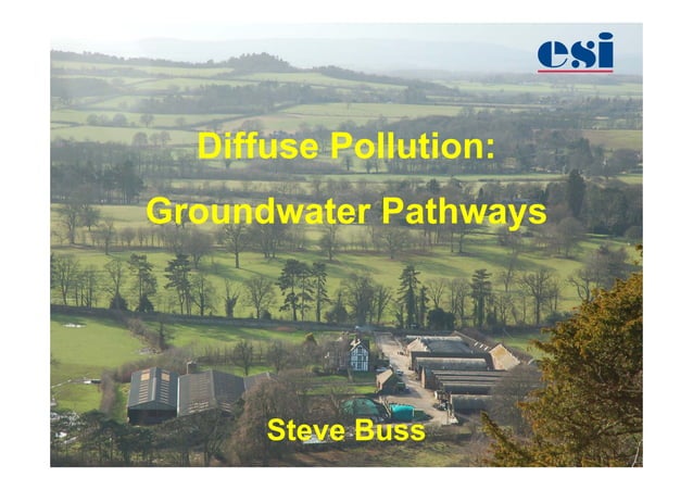 Diffuse Pollution Groundwater Pathways Ppt