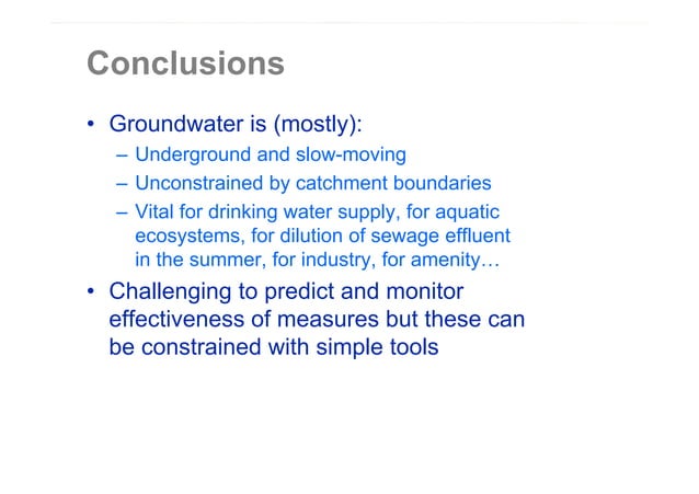 Diffuse Pollution Groundwater Pathways Ppt