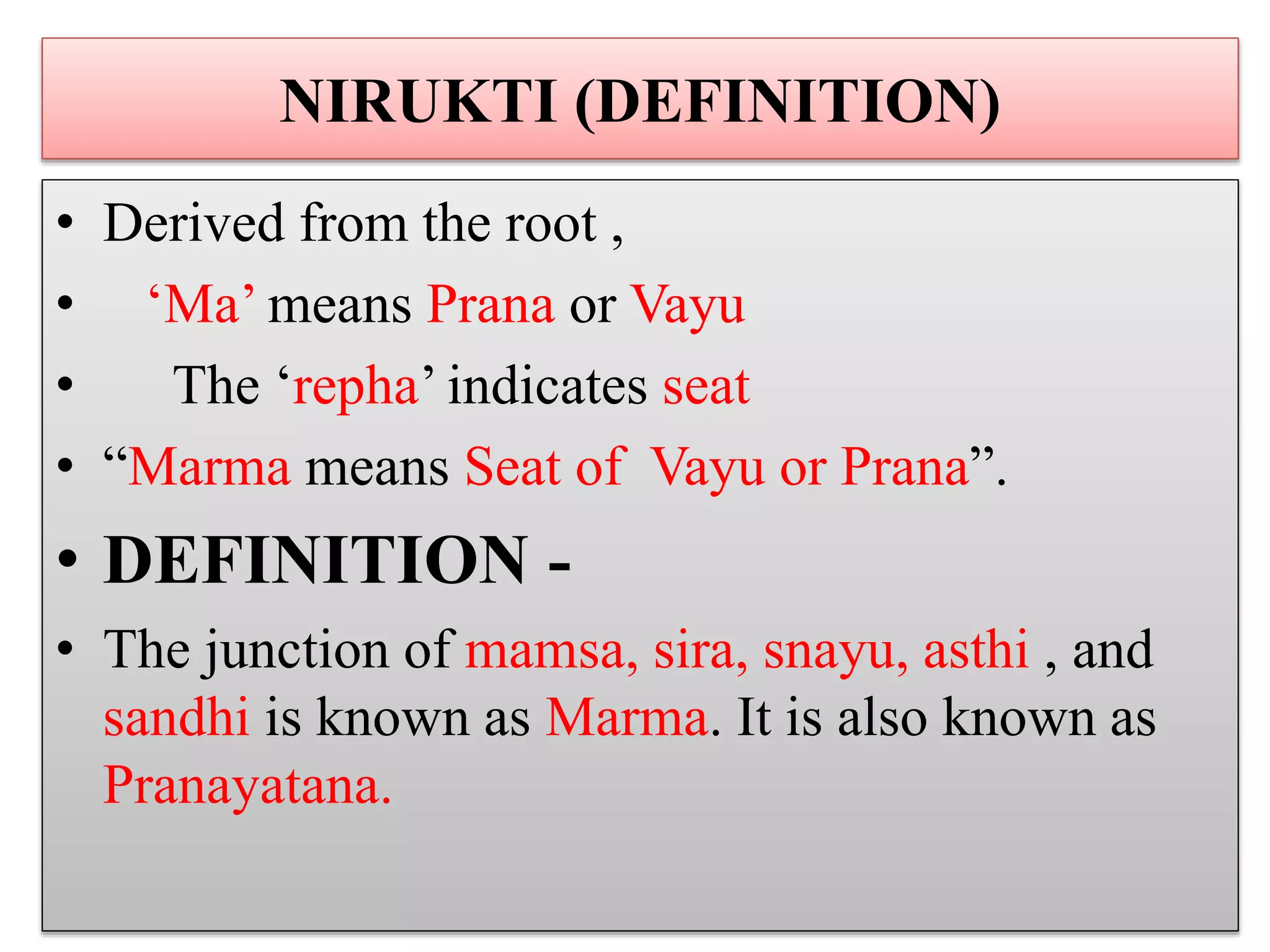 Dr Sujit Kumar MD Role of Marma Chikitsa ppt | PPTX