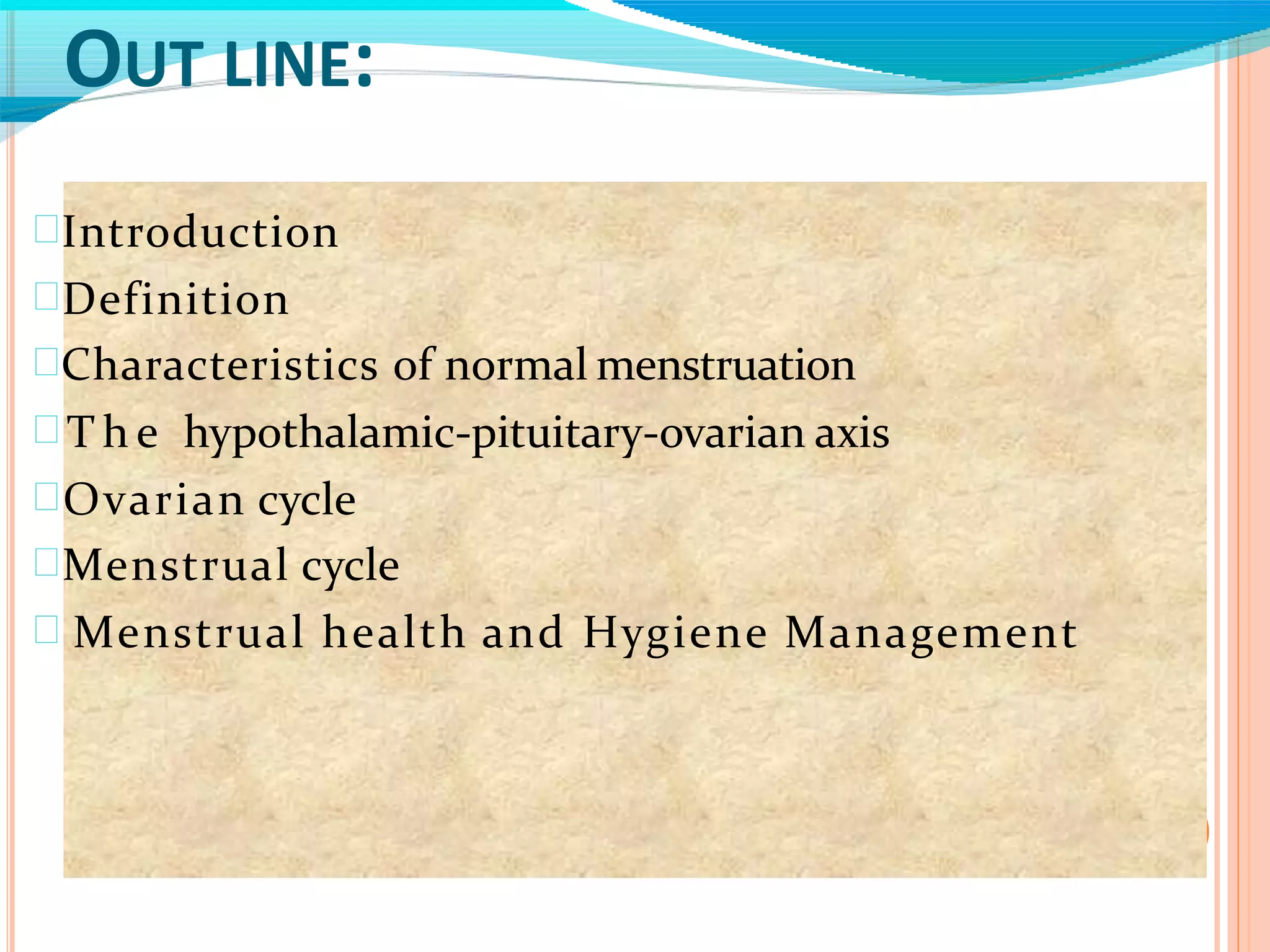 MENSTRUAL HEALTH & HYGIENE PPT DR SUJIT KUMR MD | PPTX