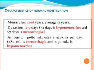 MENSTRUAL HEALTH & HYGIENE PPT DR SUJIT KUMR MD | PPTX