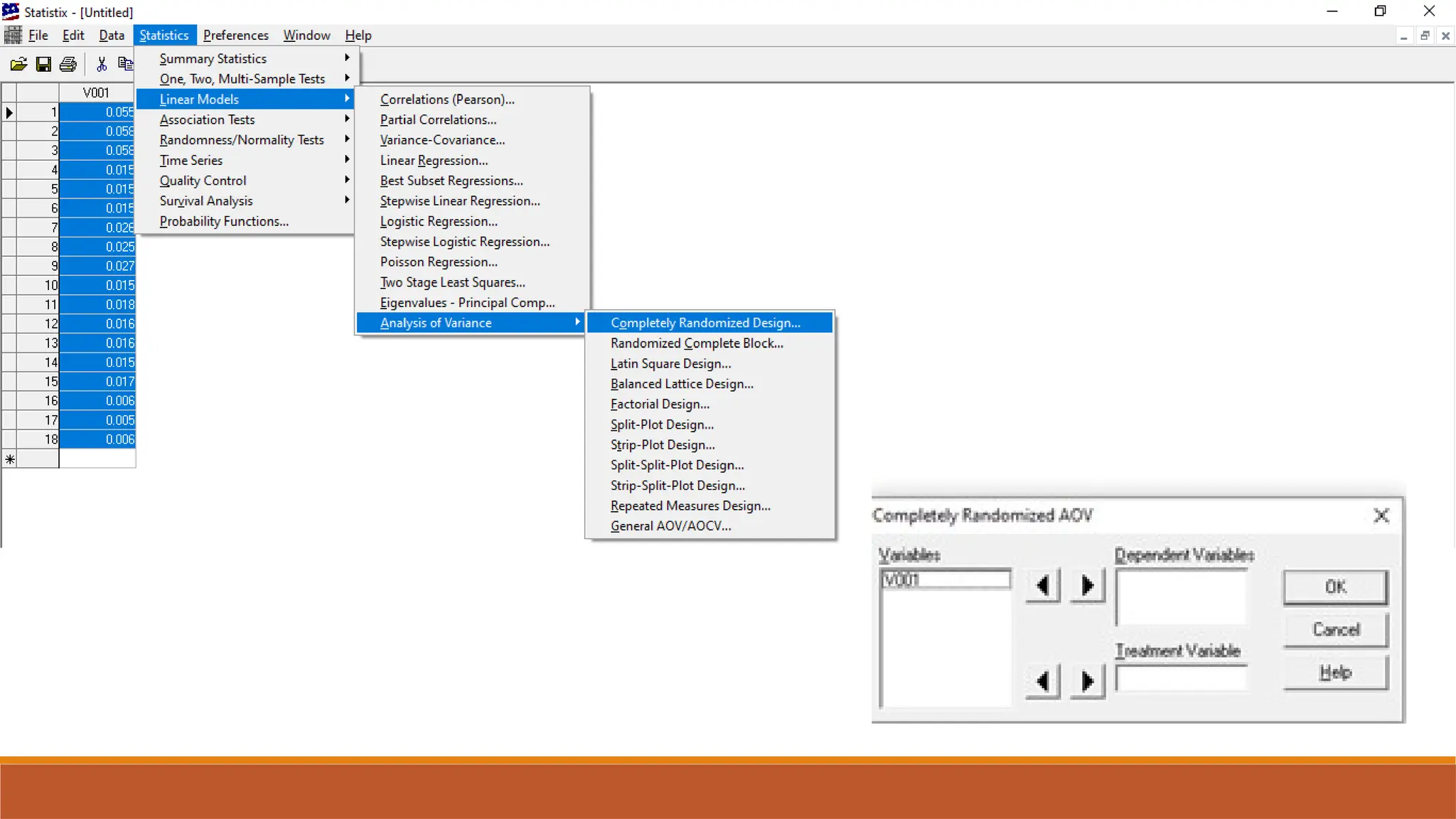 Analysis of variance one way anova using Statistix 8.1 | PPTX