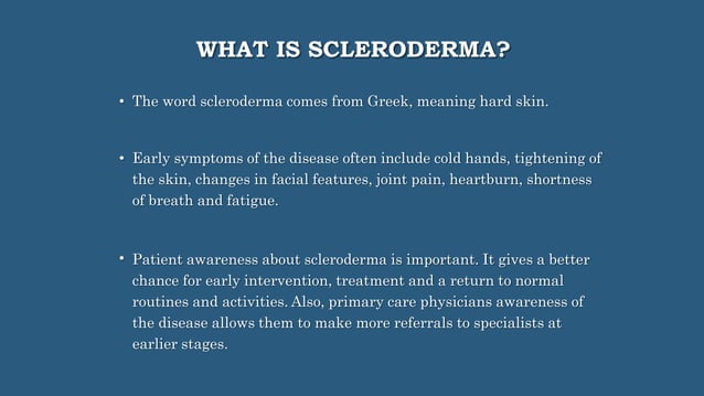 Scleroderma Overview & Insights | PPT