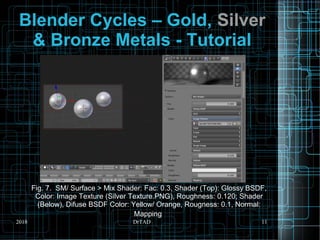 DrTAD BLENDER TUTORIAL CYCLES – GOLD, SILVER & BRONZE METALS (MATERIALS ...