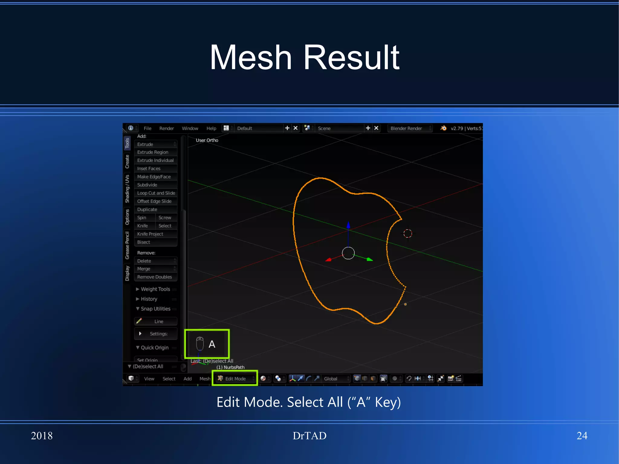 Drtad Blender Software Example 2 Apple Logo 2d To 3d Images As Planes Curve Nurbspath