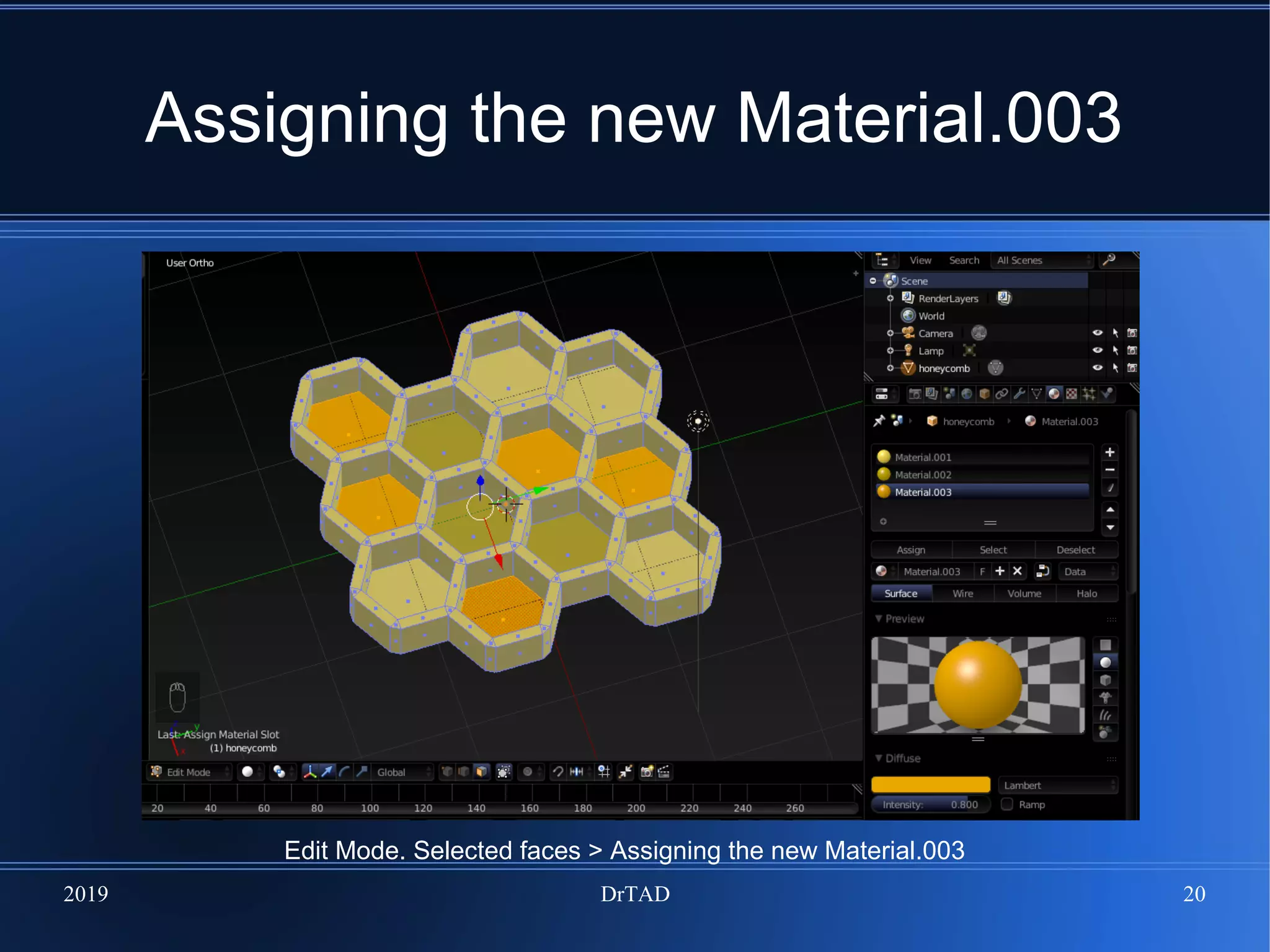 DrTAD Blender software. Assigning a Material. 3D Honeycomb. Tutorial, DOI | PDF | Graphics ...