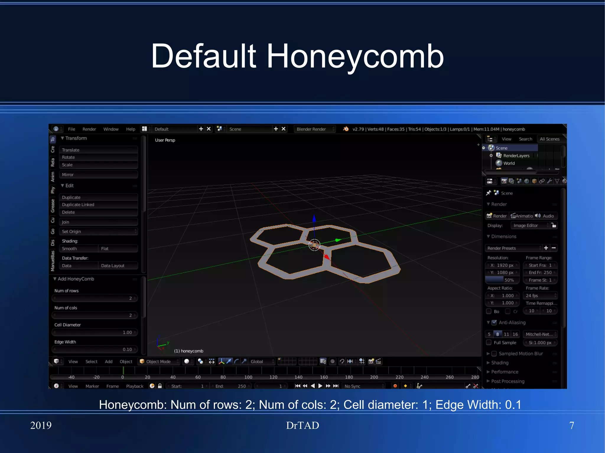 DrTAD Blender software. Assigning a Material. 3D Honeycomb. Tutorial, DOI | PDF | Graphics ...
