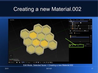 DrTAD Blender software. Assigning a Material. 3D Honeycomb. Tutorial ...
